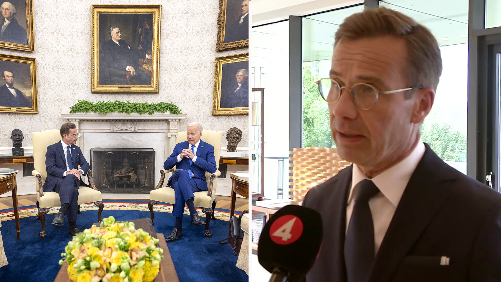 Här möts Kristersson och Biden i Ovala rummet