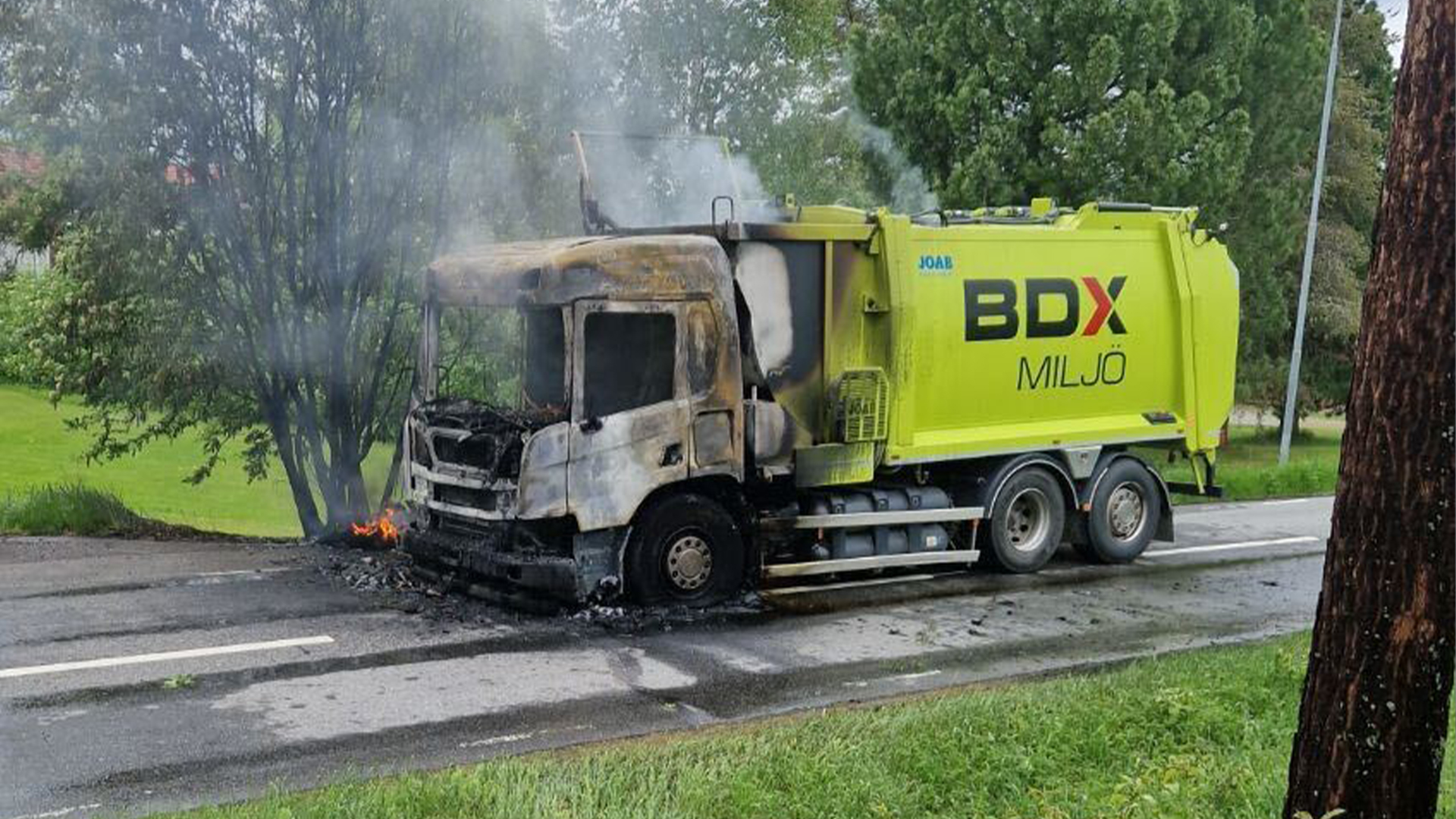 VMA vid brand i Boden – explosionsrisk