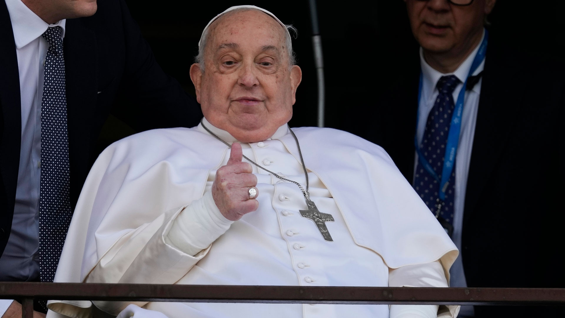 Påven har gjort framträdande på balkong