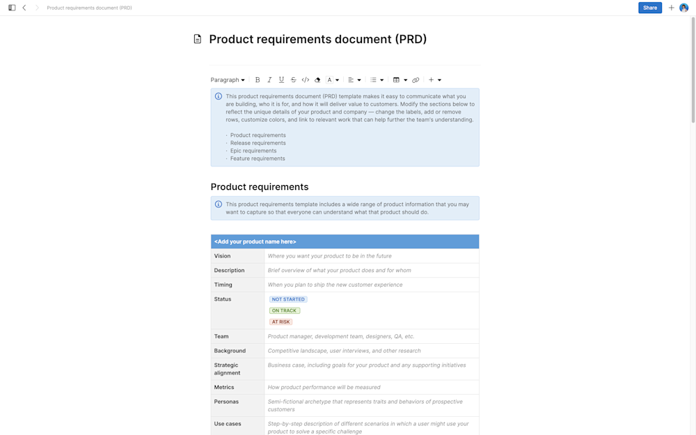 Product Requirements Document (PRD) Templates [Free Downloads] | Aha ...