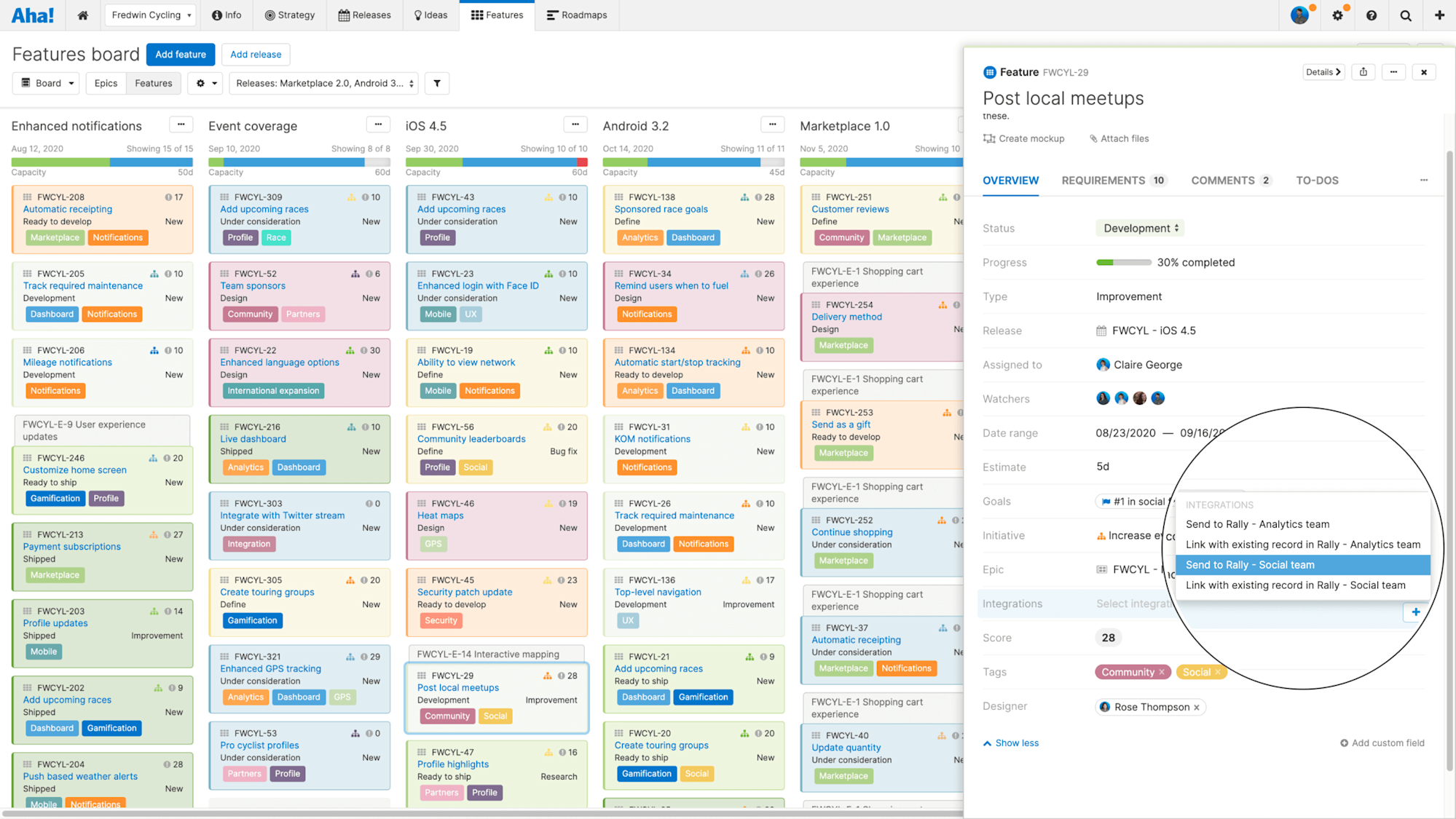 Rally Roadmap Tool Integration | Aha! software
