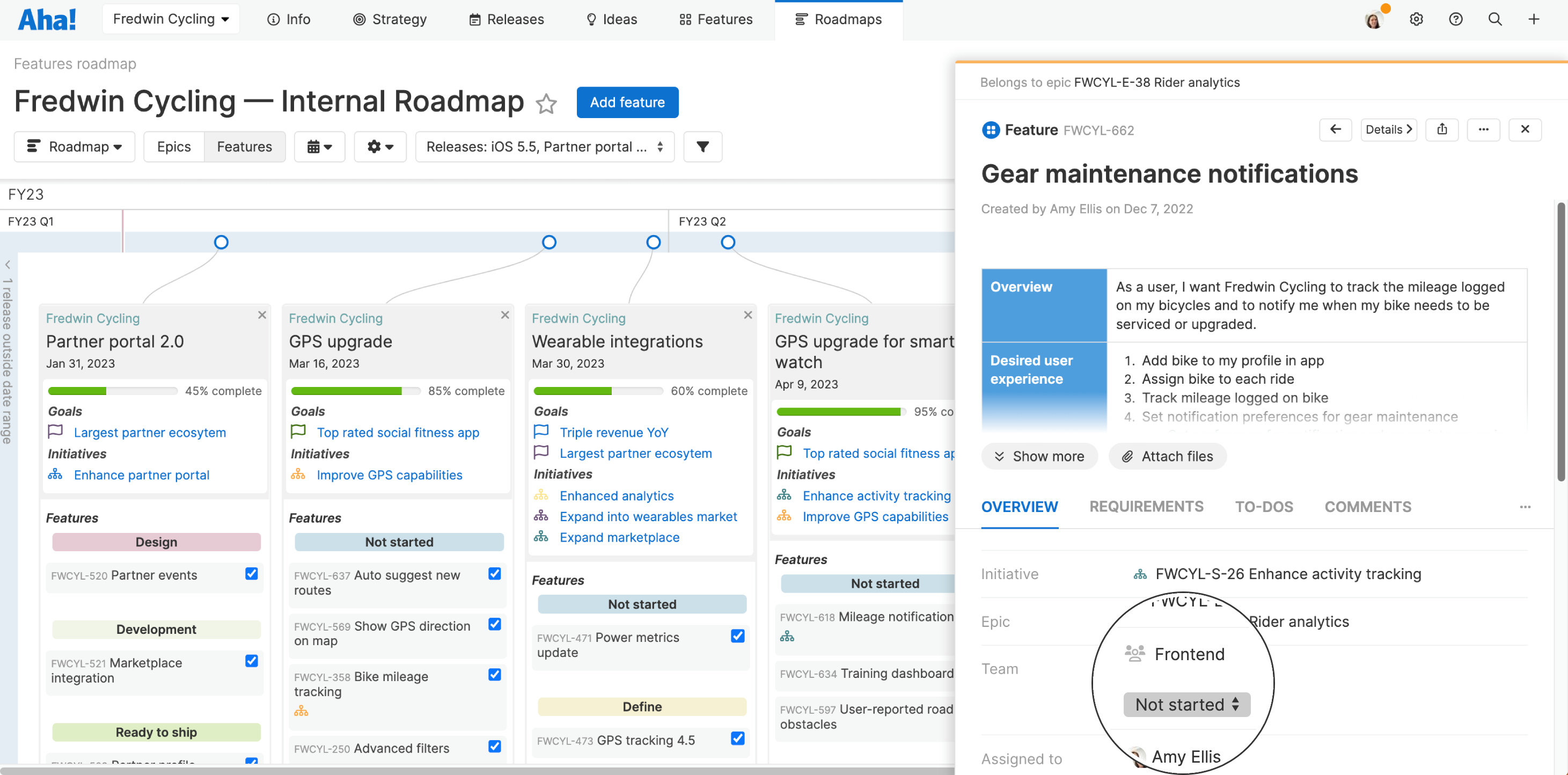 Aha! Develop Tour - Roadmaps | Aha! software
