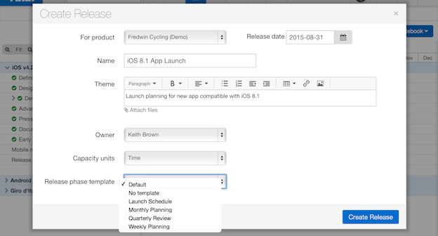 Just Launched! — Create Multiple Release Templates Per Product | Aha ...