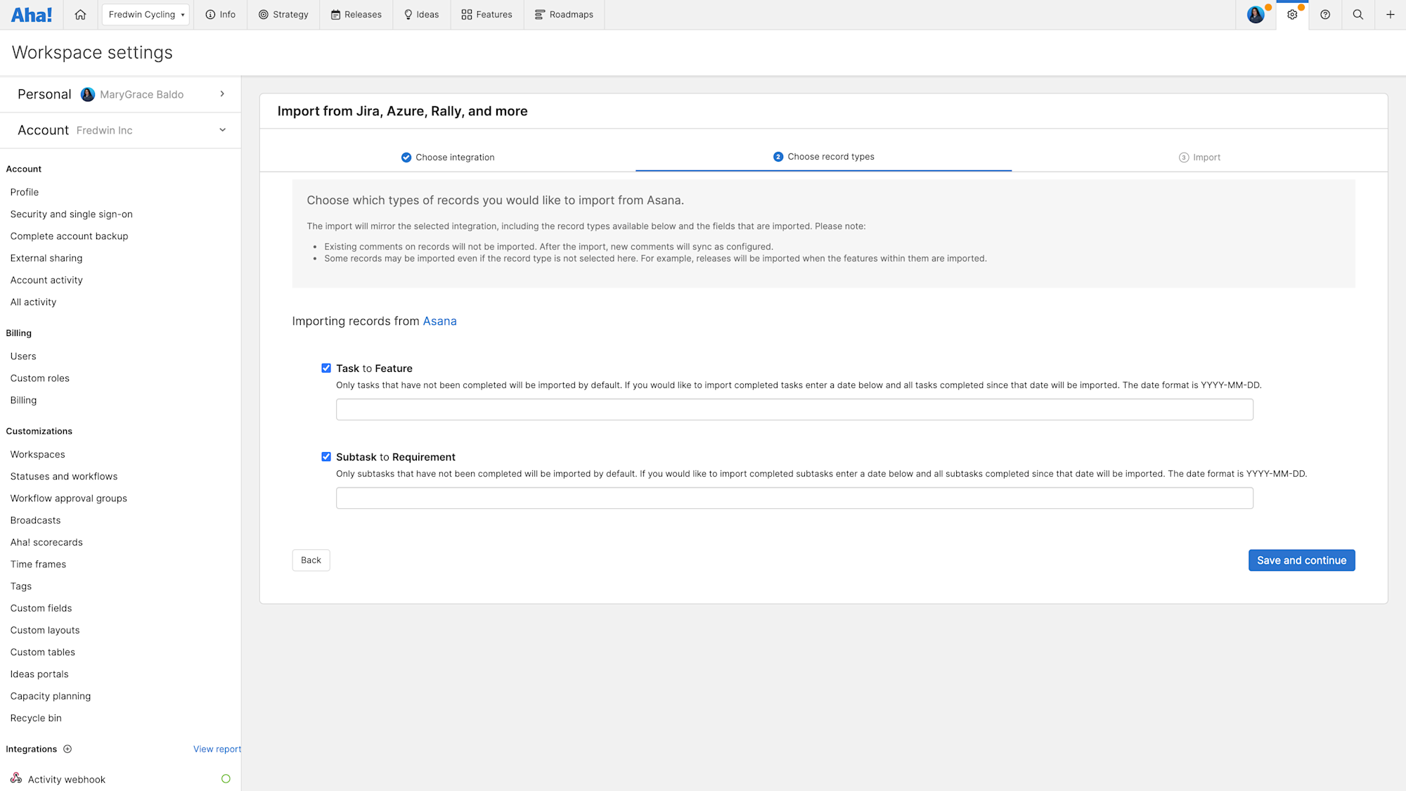 Asana Roadmap Tool Integration | Aha! software