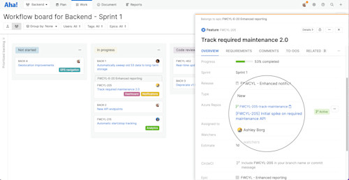 New Aha! Develop Extension for Azure Repos | Aha! software