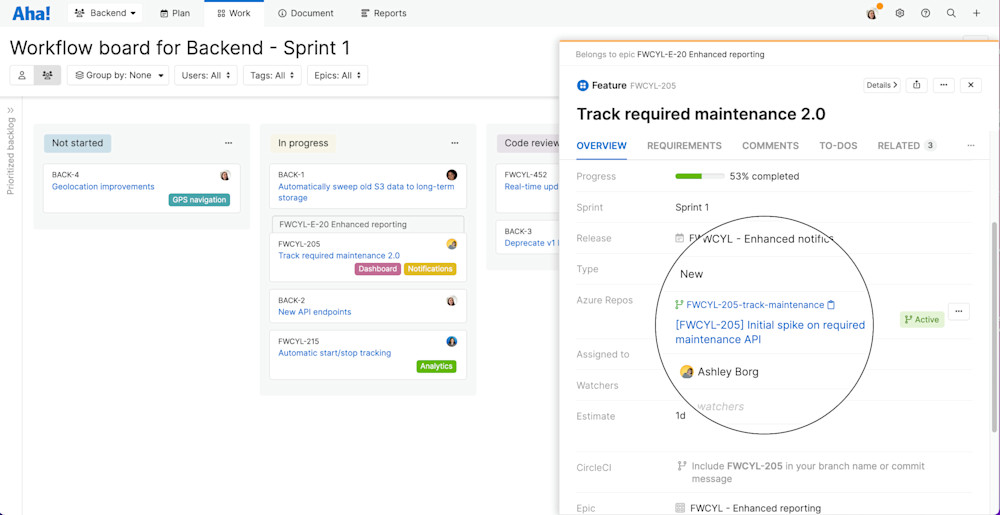 New Aha! Develop Extension for Azure Repos | Aha! software