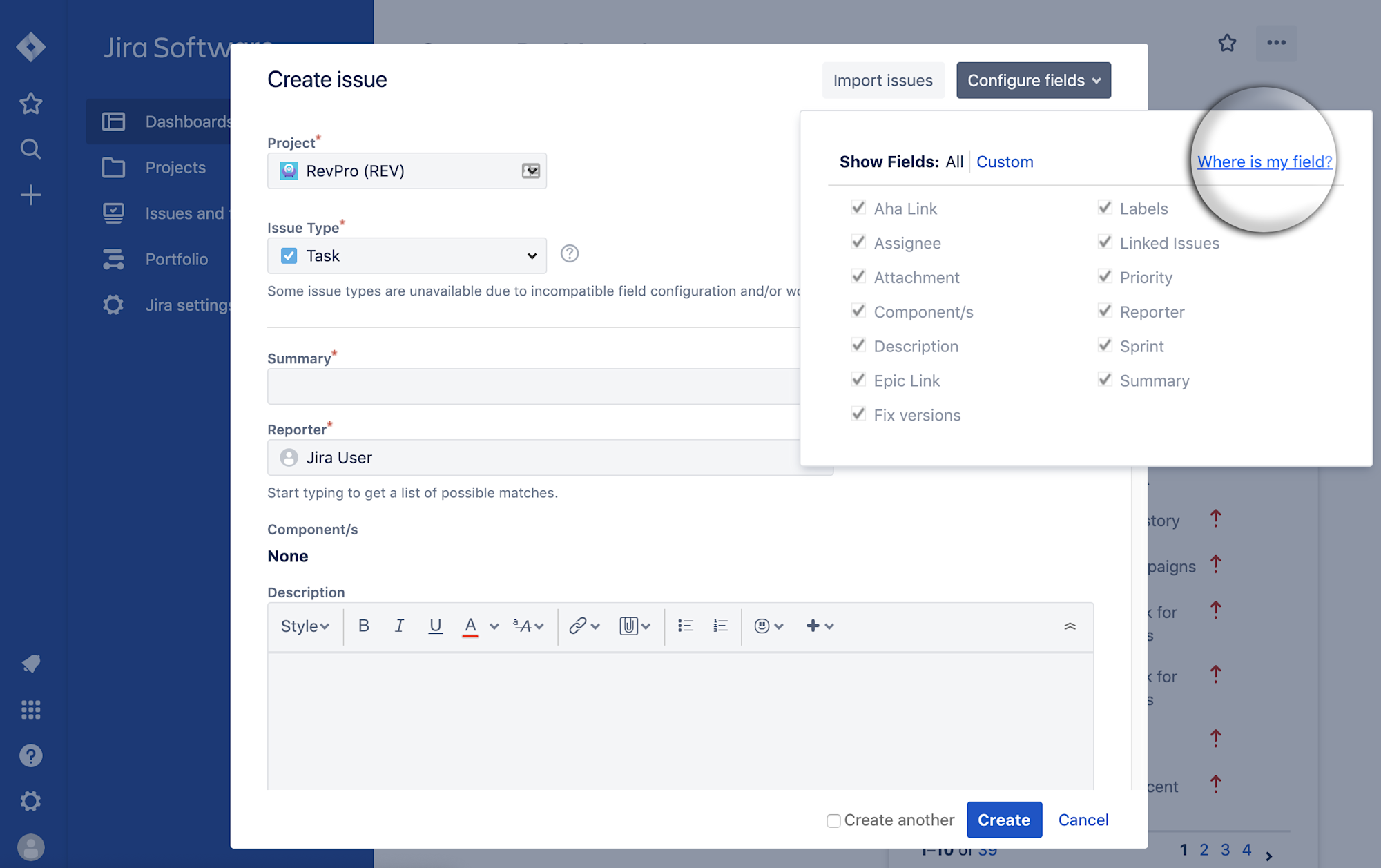 Jira field is not available in the integration mappings | Aha!