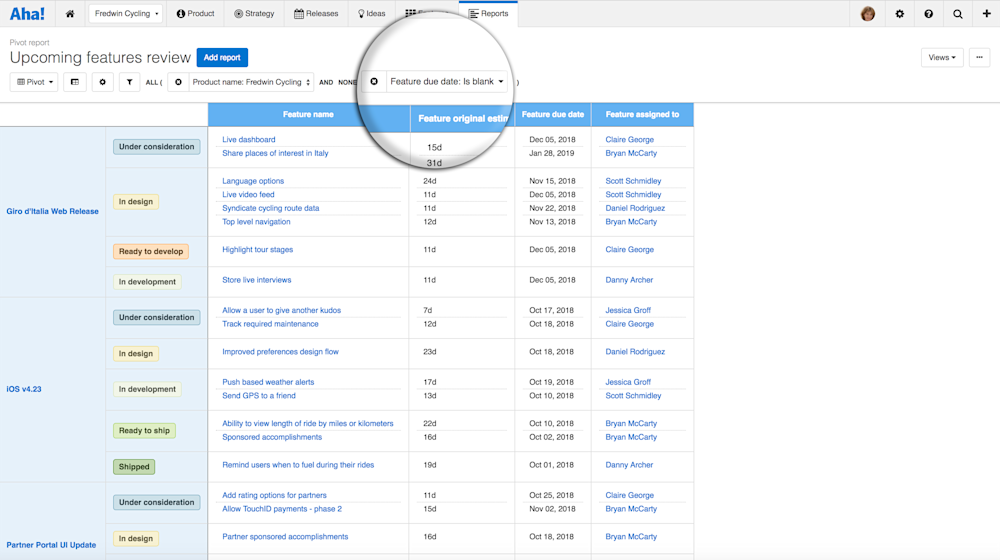 Just Launched! — Advanced Reporting Filter for Your Product Roadmap ...