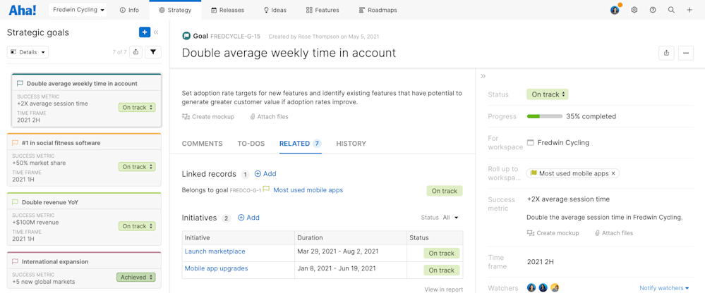 How to Set Product Goals — A Guide for Product Managers | Aha! software