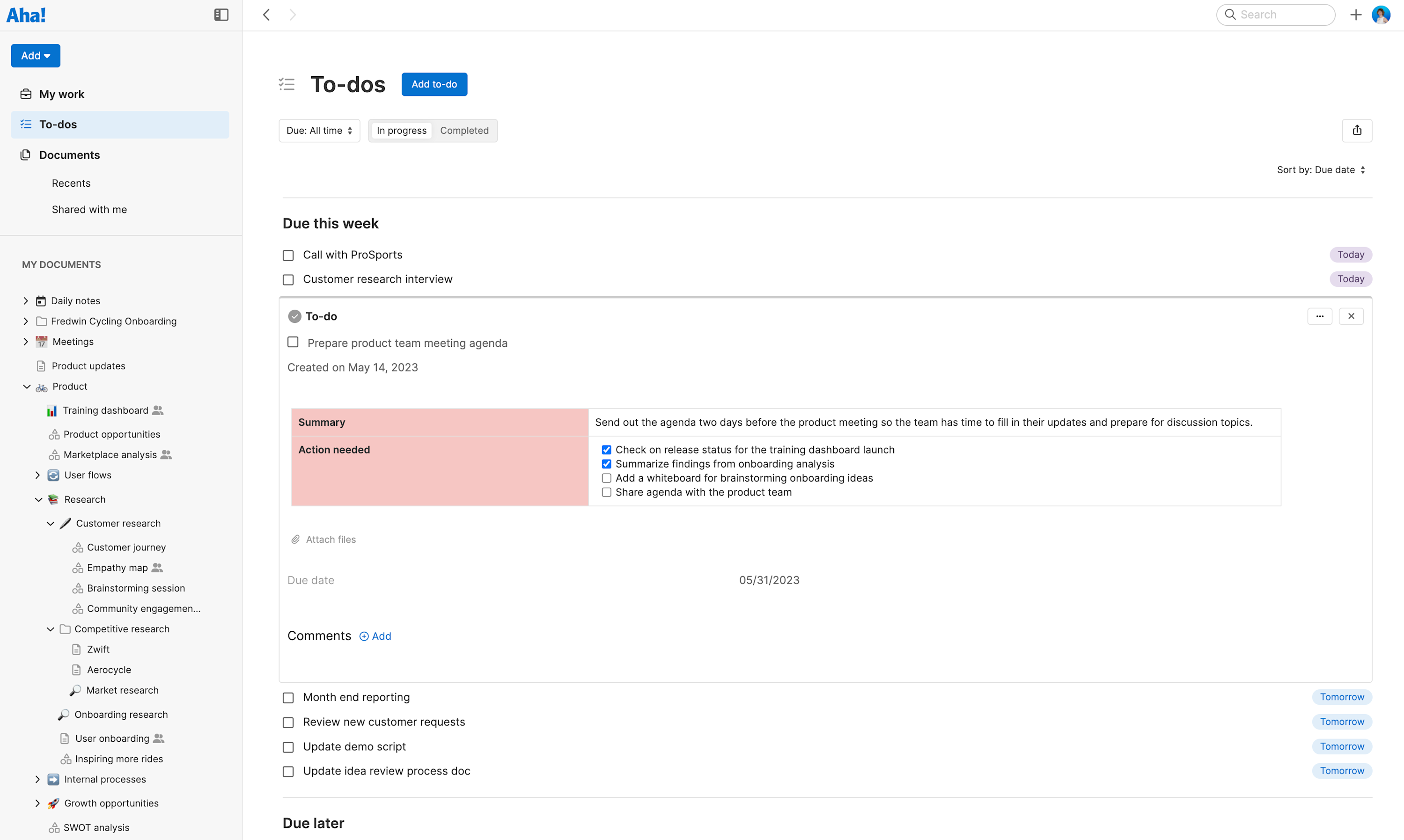 Aha! Notebooks — Your Product Documents, Whiteboards, and Tasks in One Place | Aha! software