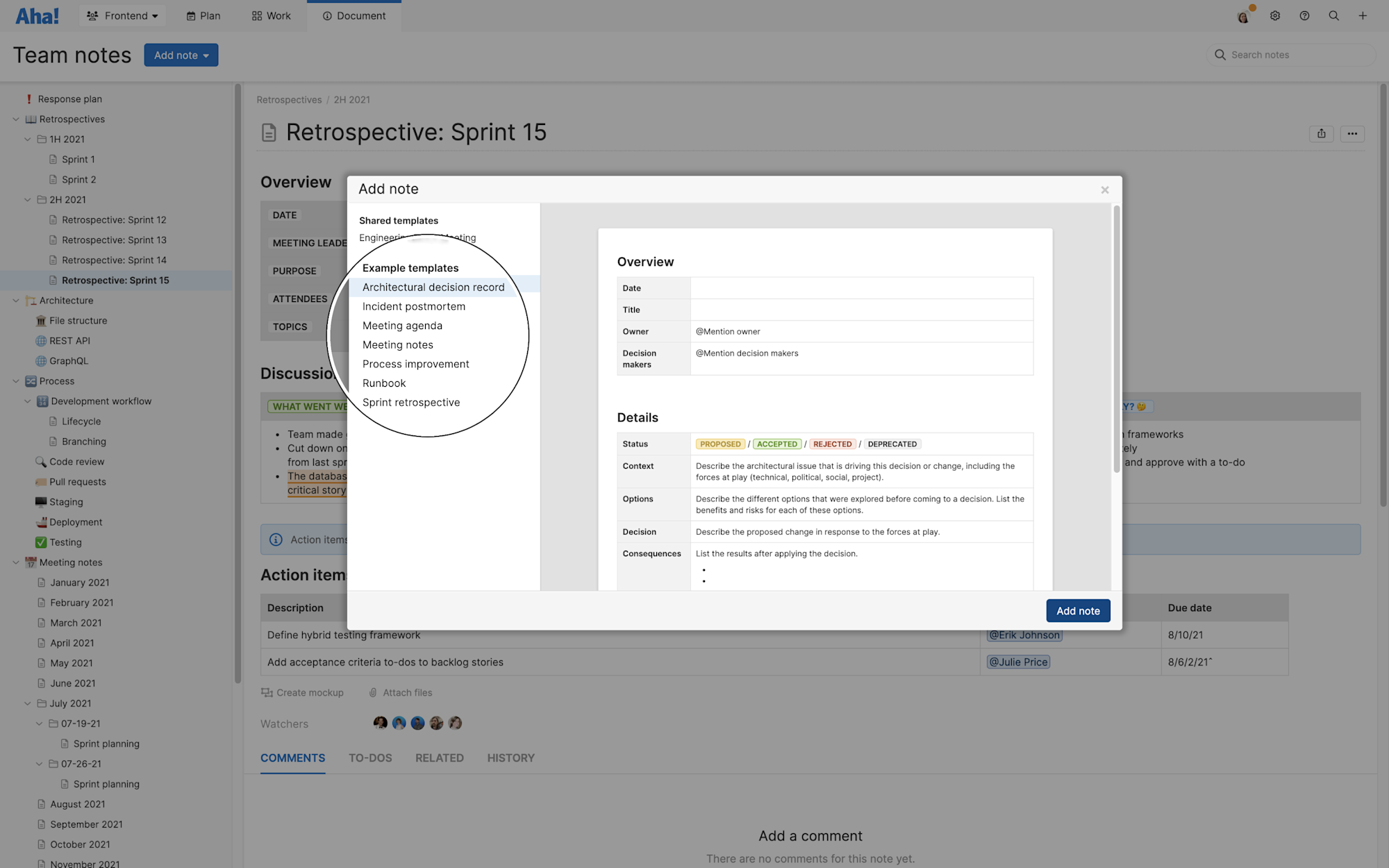 Create Better Engineering Documentation With Note Templates in Aha ...
