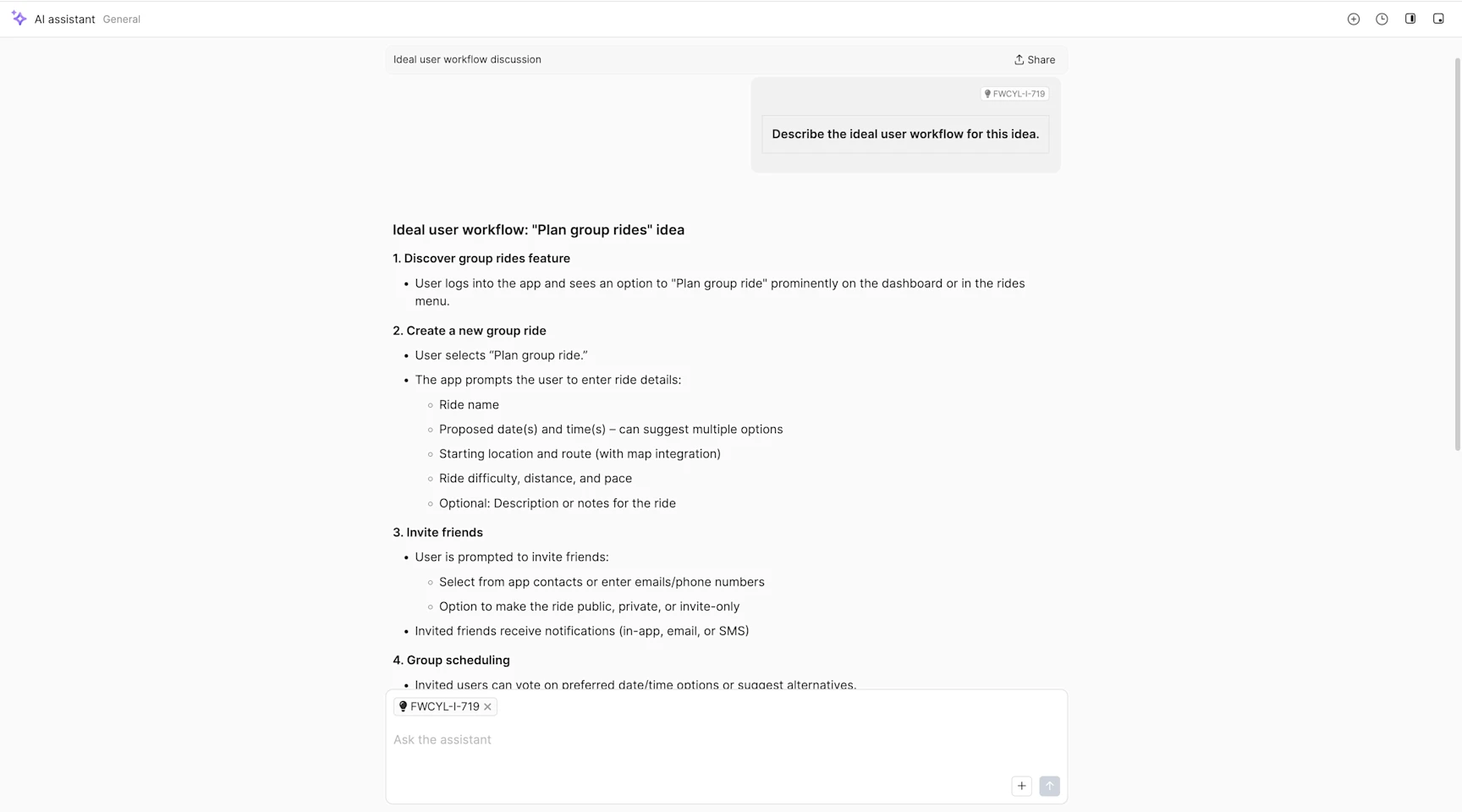 Idea user flow | Aha! AI prompt library