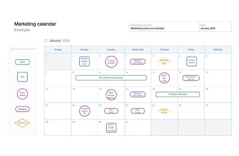 Marketing Calendar Template | Try for Free