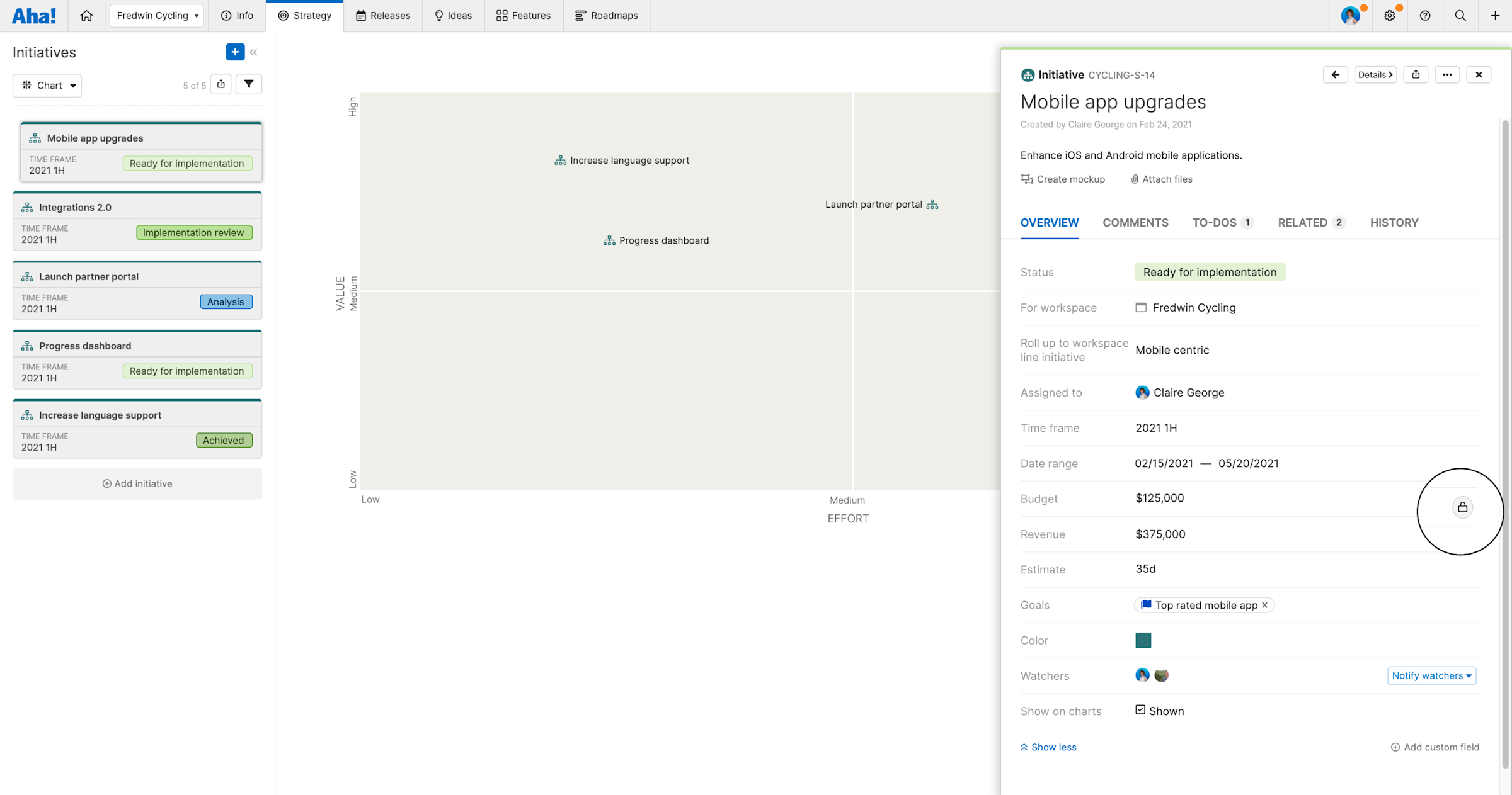 Lock Fields Based on the Status of the Record | Aha! software