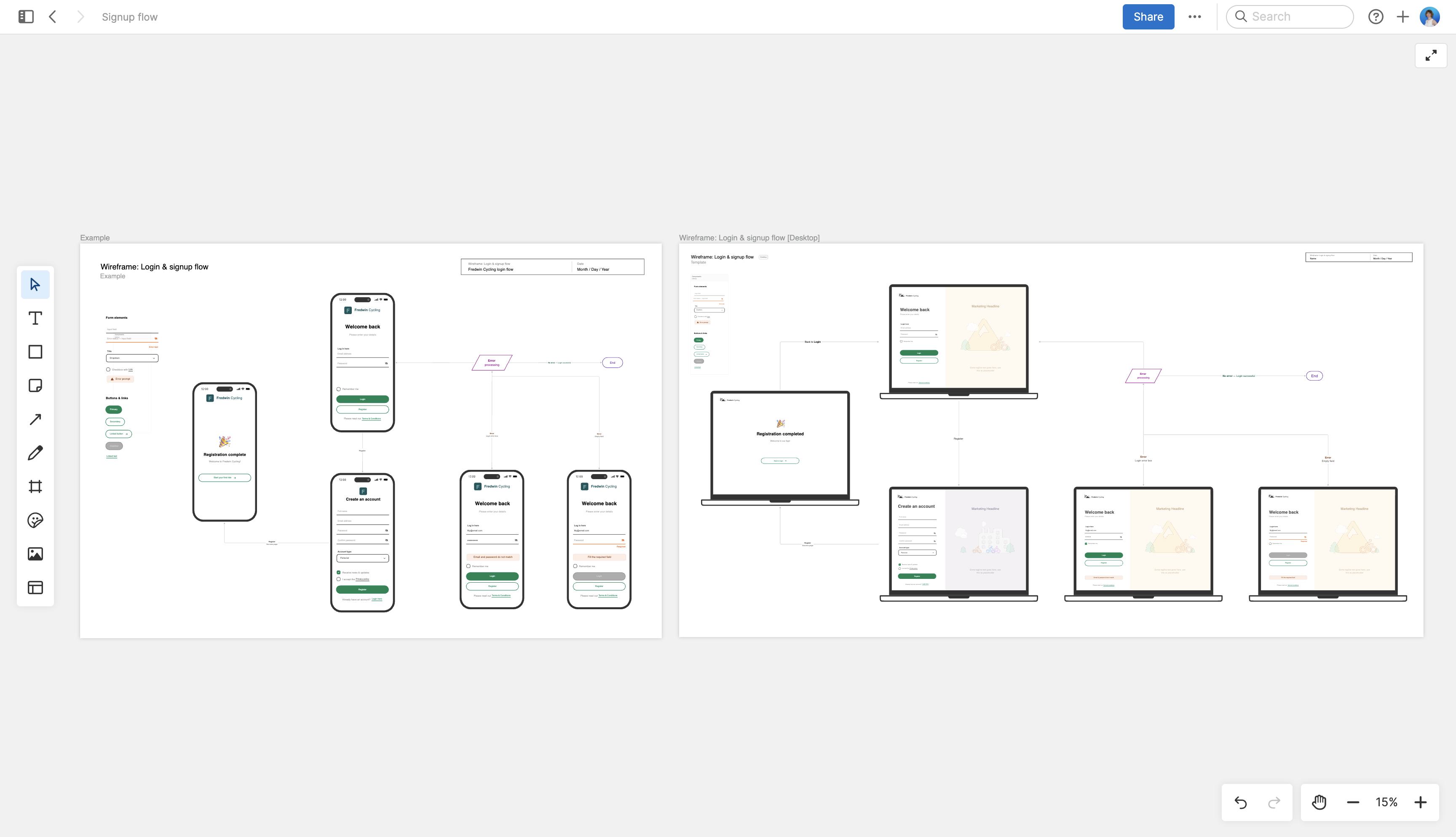 Signup wireframe Template - Create a Signup wireframe | Aha! software