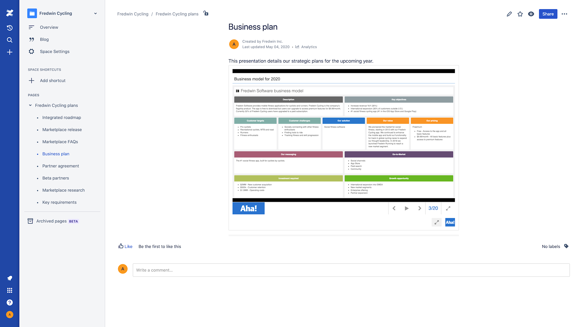 Confluence Roadmap Tool Integration | Aha! software