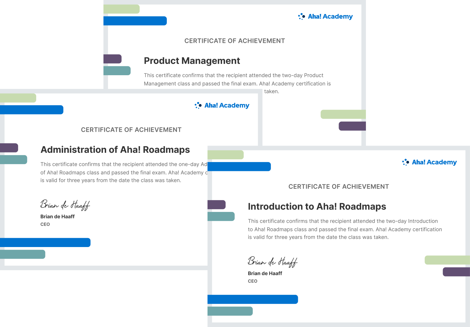 Certification | Aha! software