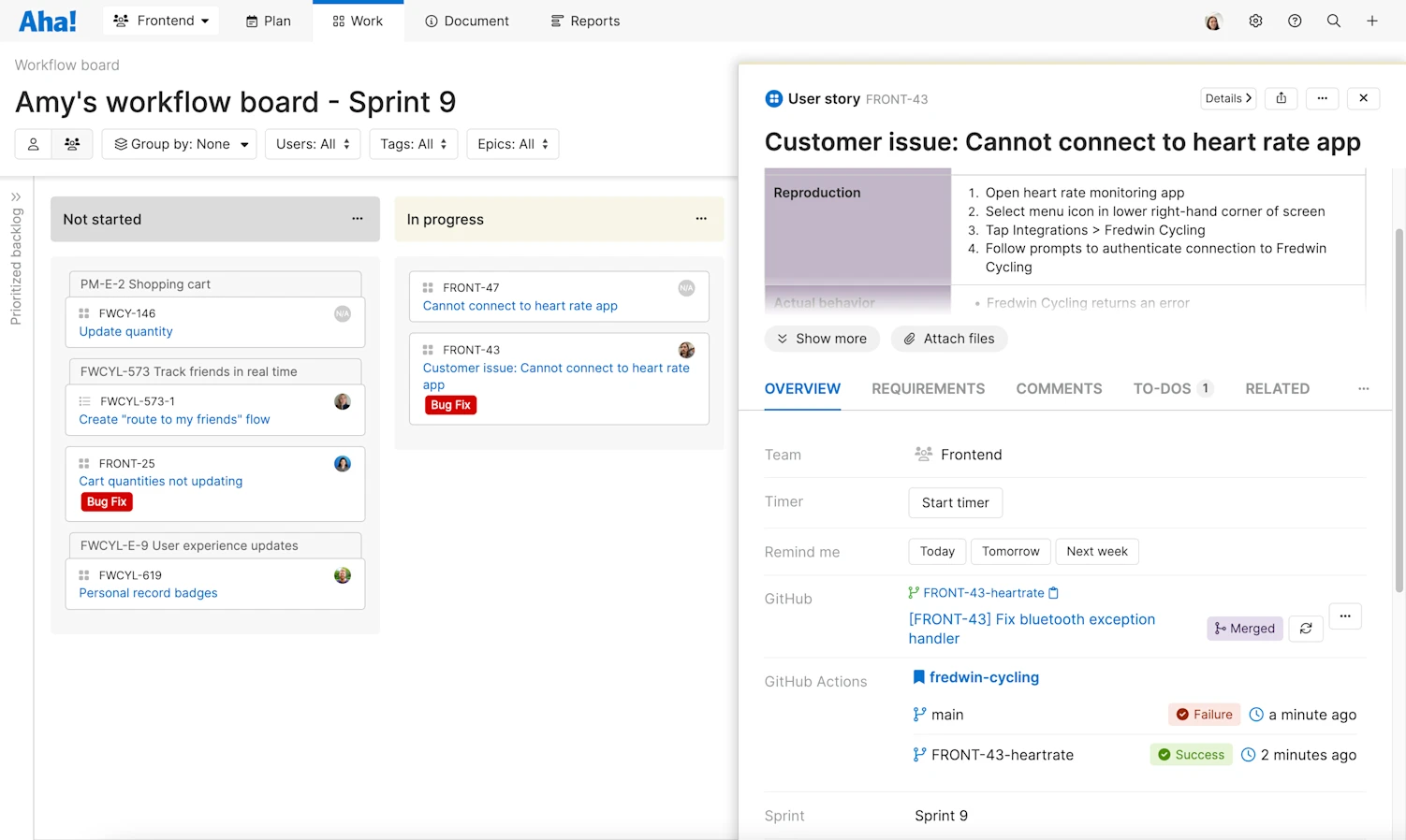 Aha! Develop + GitHub Actions
