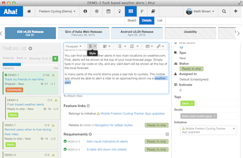 The New Aha! Text Editor | Aha! software