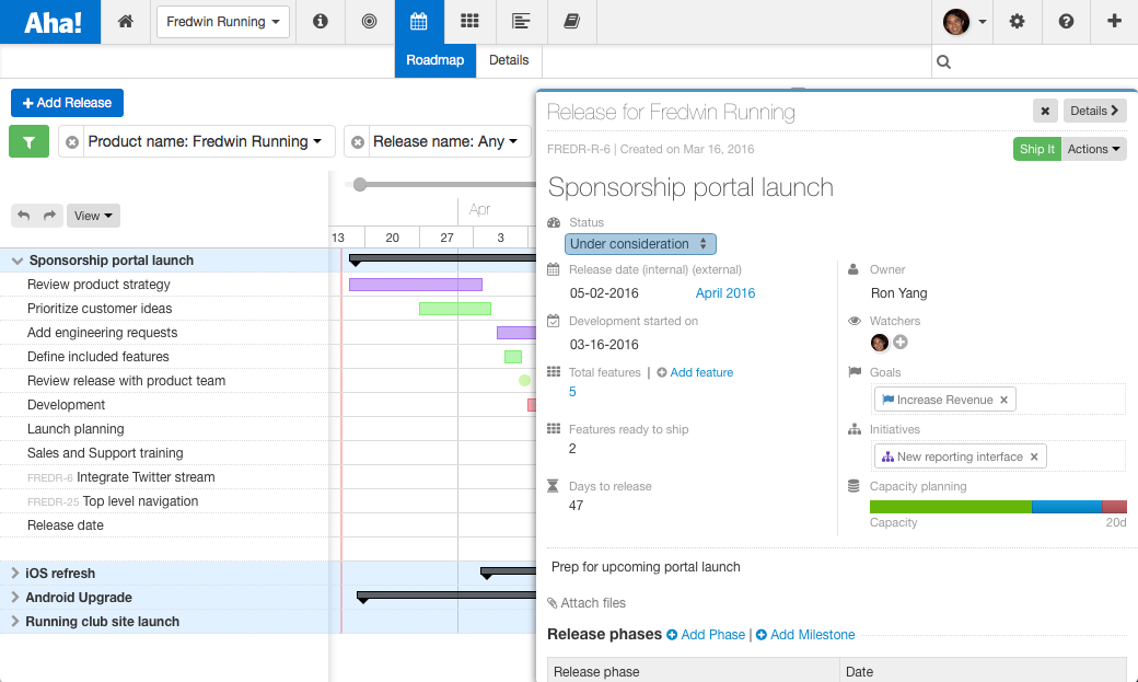 Just Launched! — How We Redesigned the Aha! User Interface | Aha! software