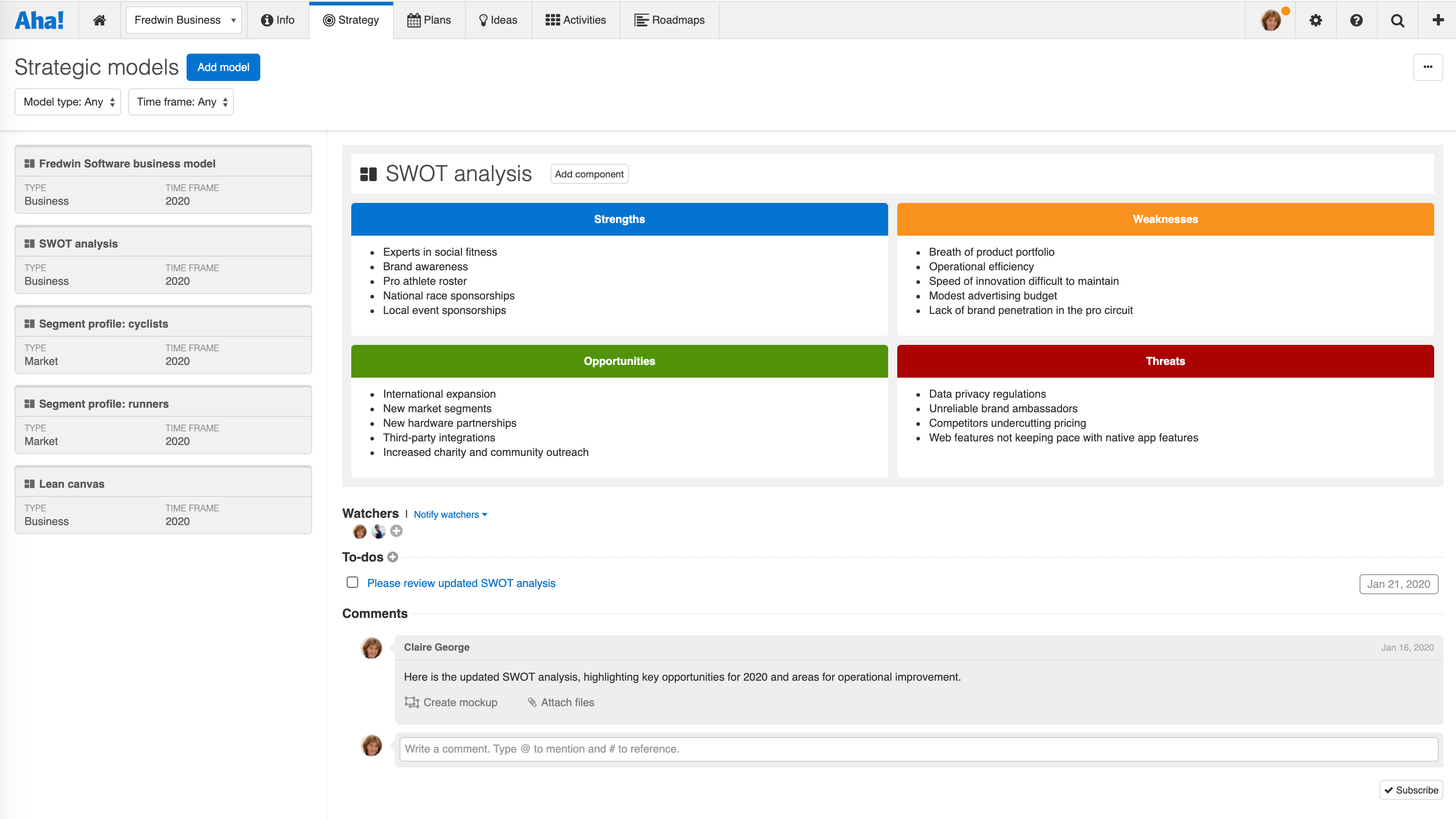 SWOT Analysis Templates [Free Templates] | Aha! software