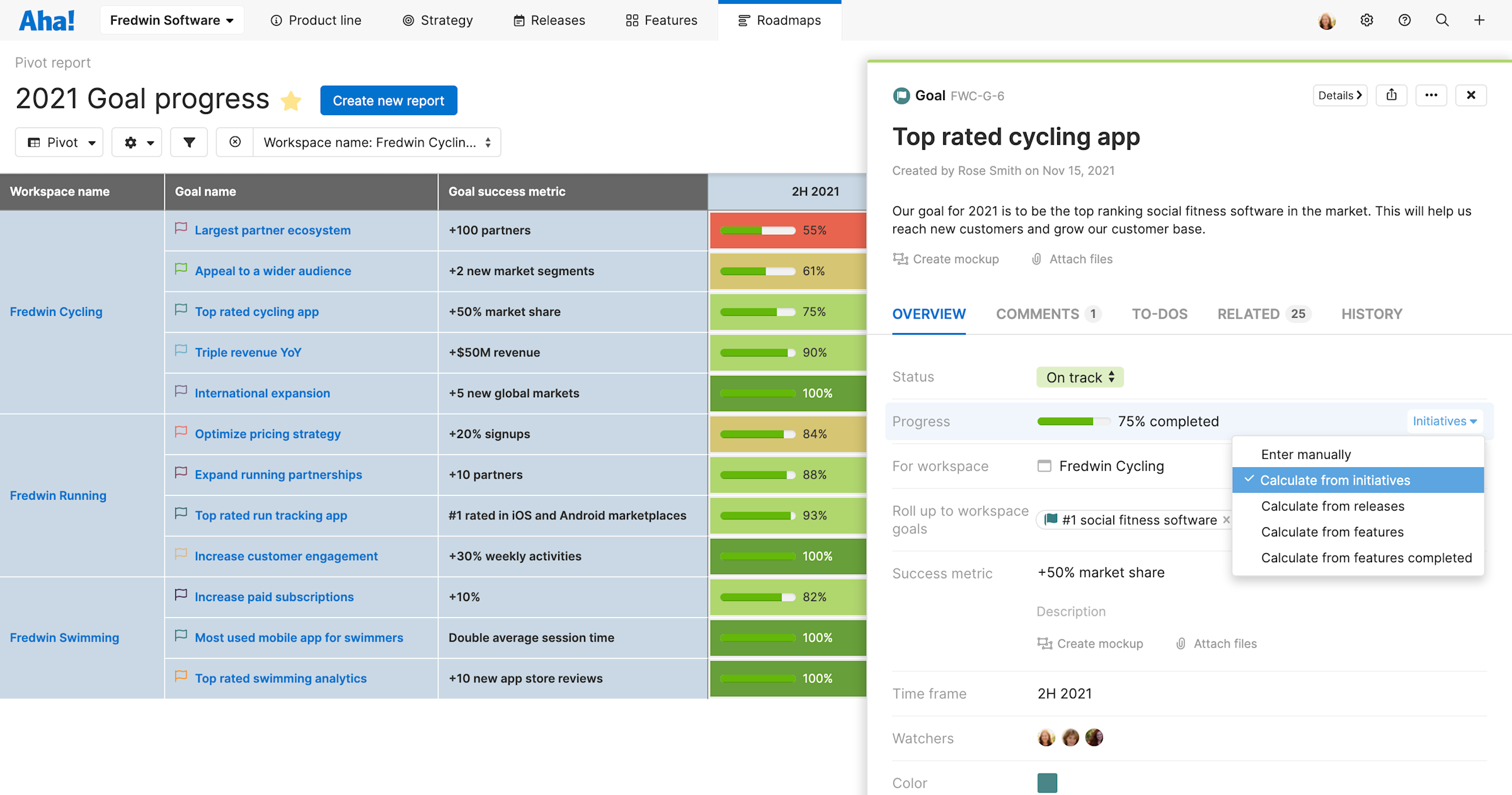 A Better Way to Track Product Development Progress | Aha! software