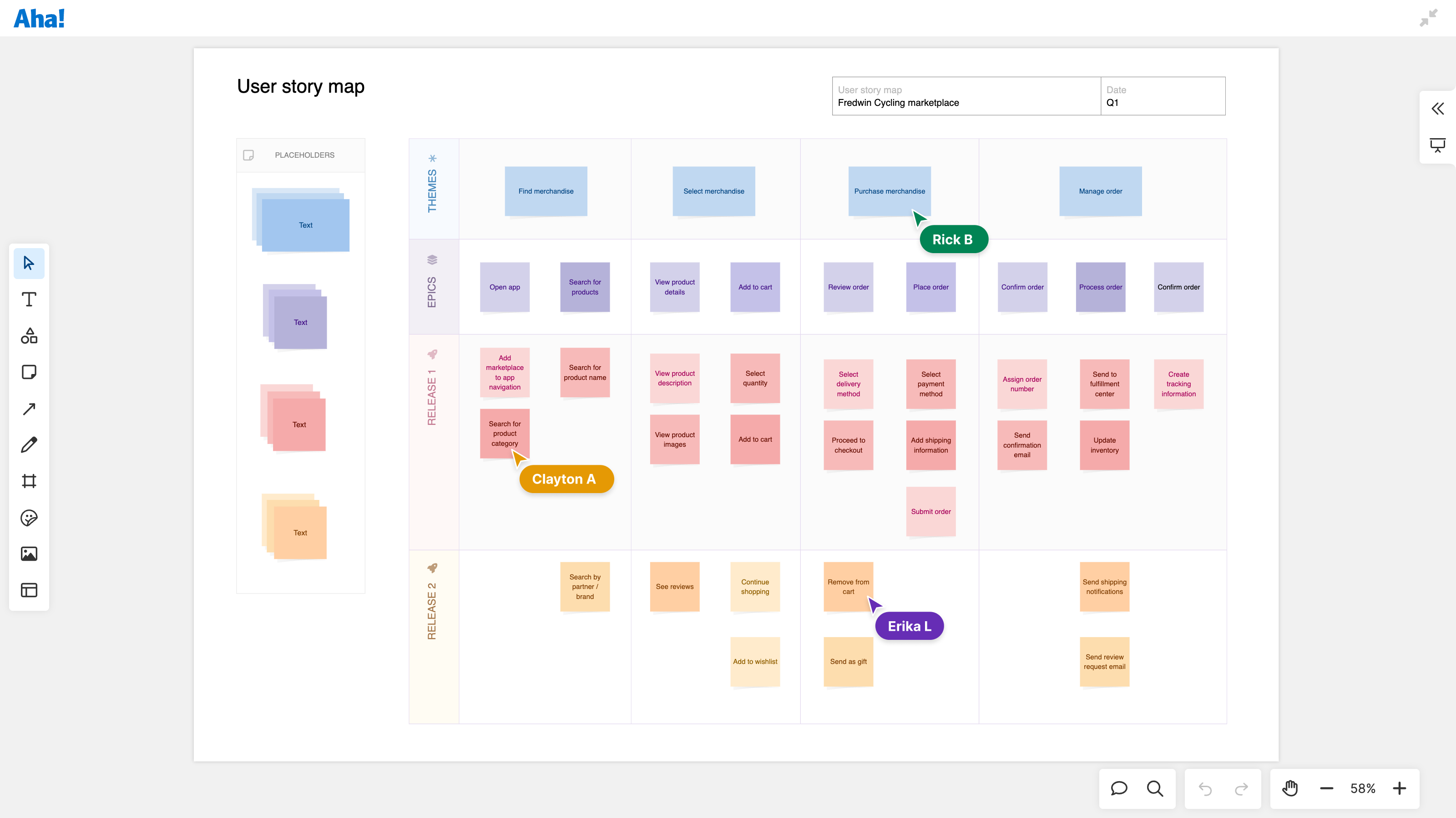Aha! software use case — UX teams