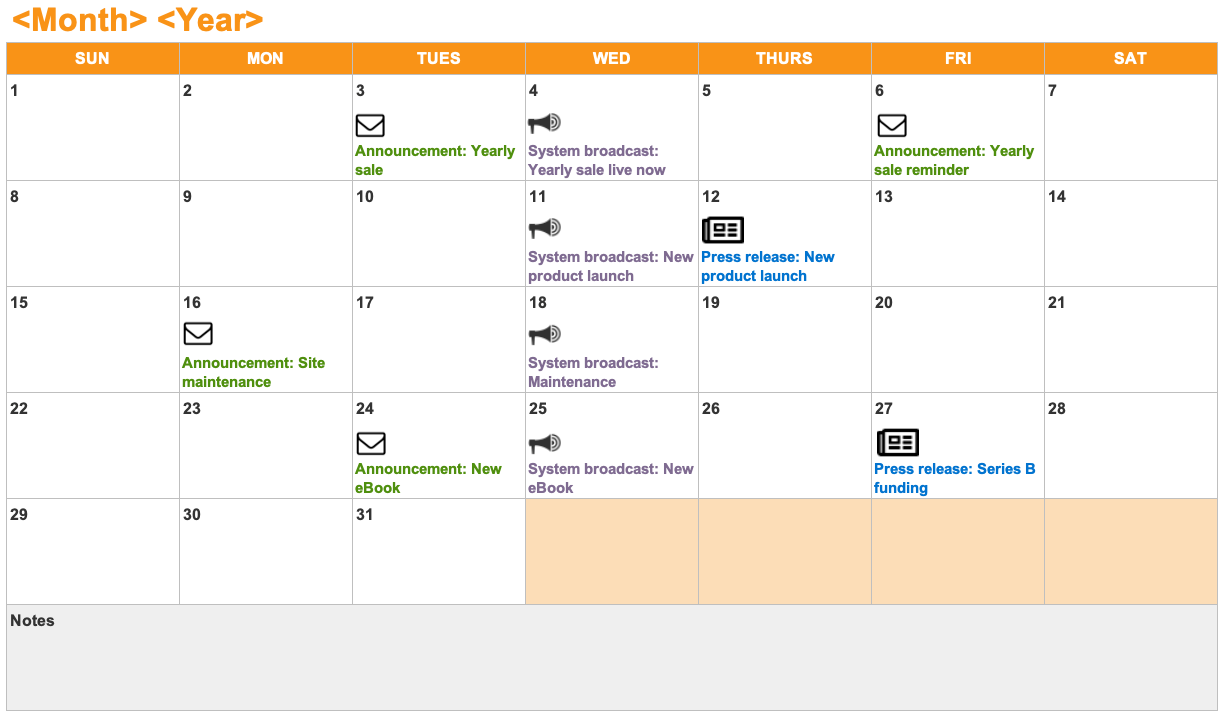 6 Free Marketing Calendar Templates For 2022 [Excel Download] | Aha ...