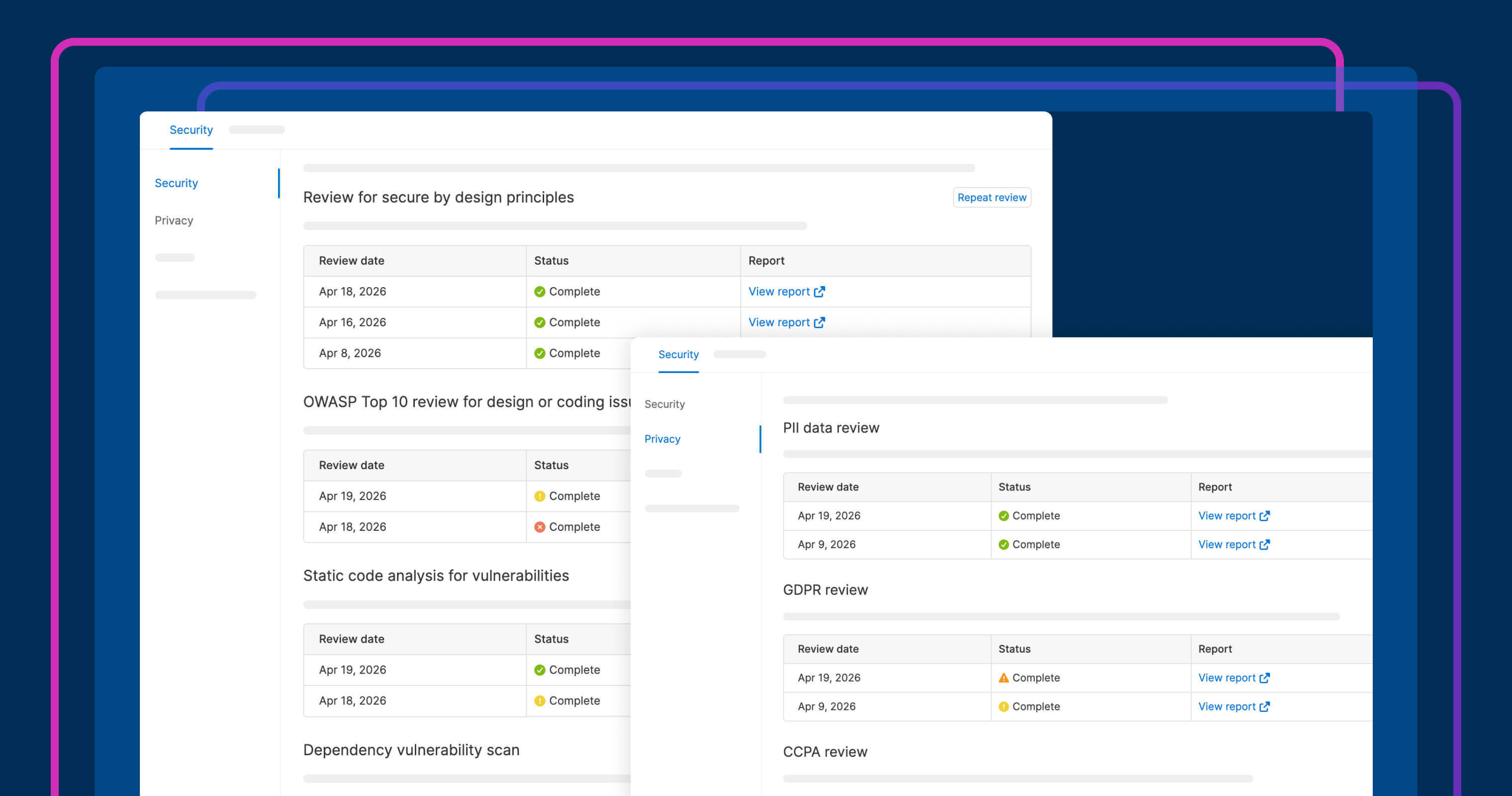 Run Built-In Security and Privacy Reviews in Aha! Builder