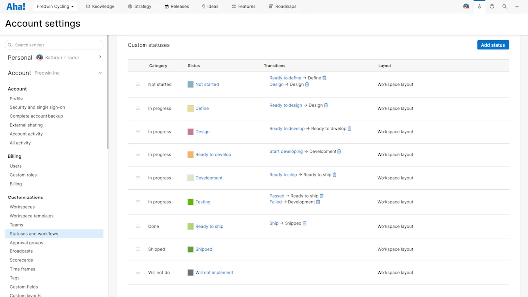 Aha! Roadmaps Frameworks — Diagram Your Methodology
