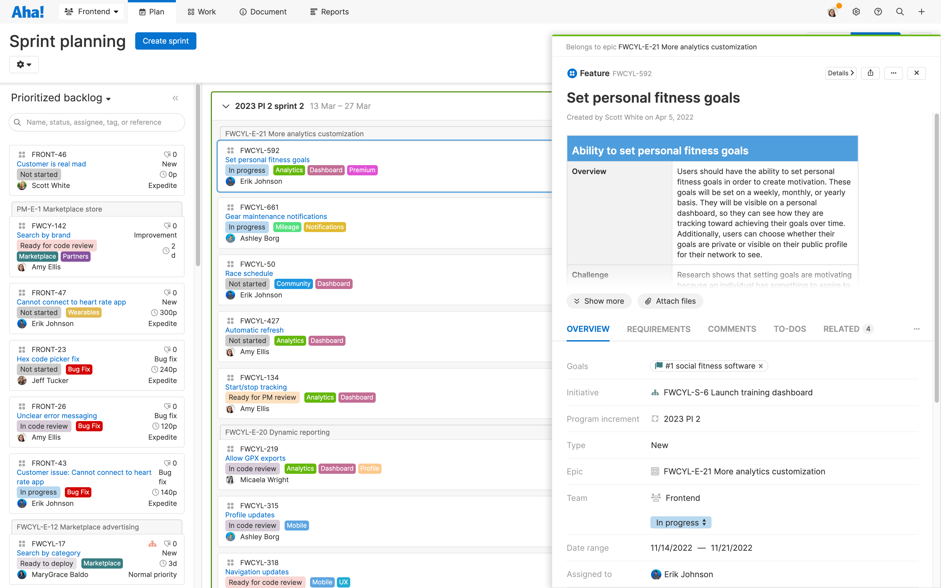 Aha! Develop Tour - Roadmaps | Aha! software