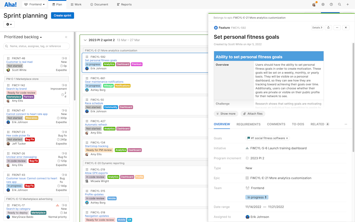 Aha! Develop Tour - Roadmaps | Aha! software