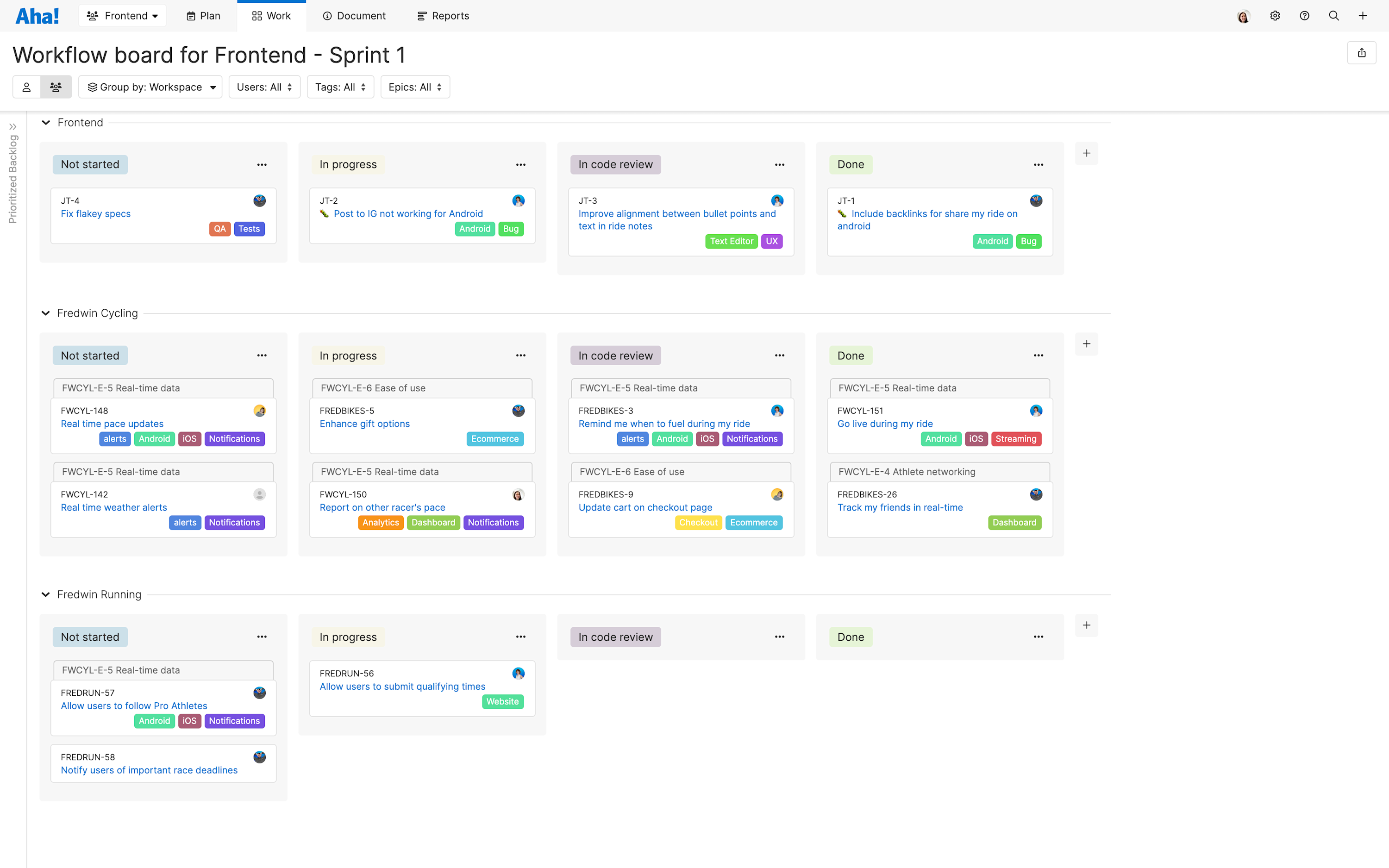 Add Custom Swimlanes to Your Engineering Workflow Board in Aha! Develop ...