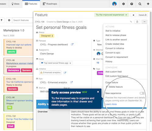 Coming Soon! — A Fresh New Way to View Detailed Information in Aha ...