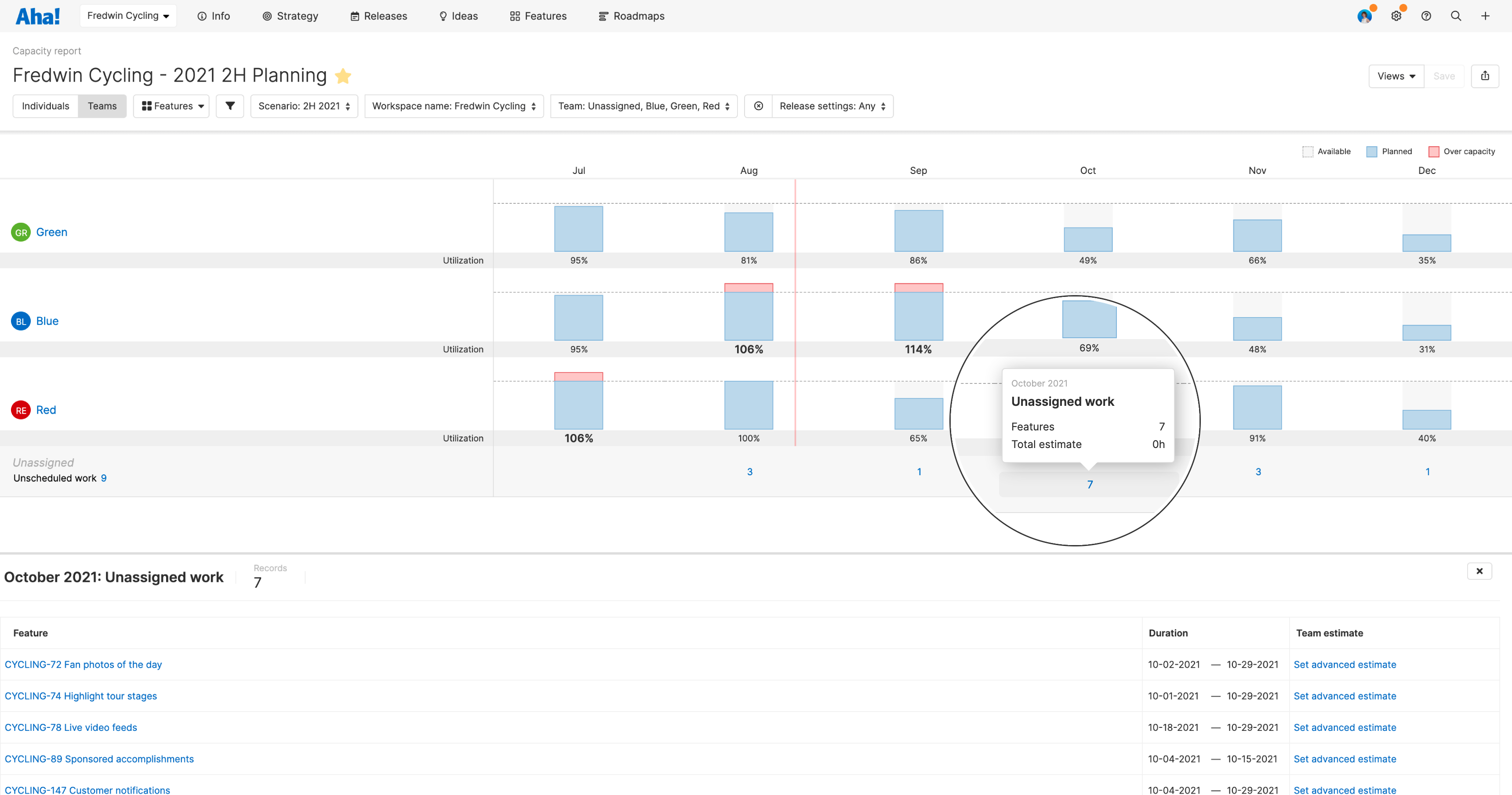 Better Capacity Planning for Teams | Aha! software