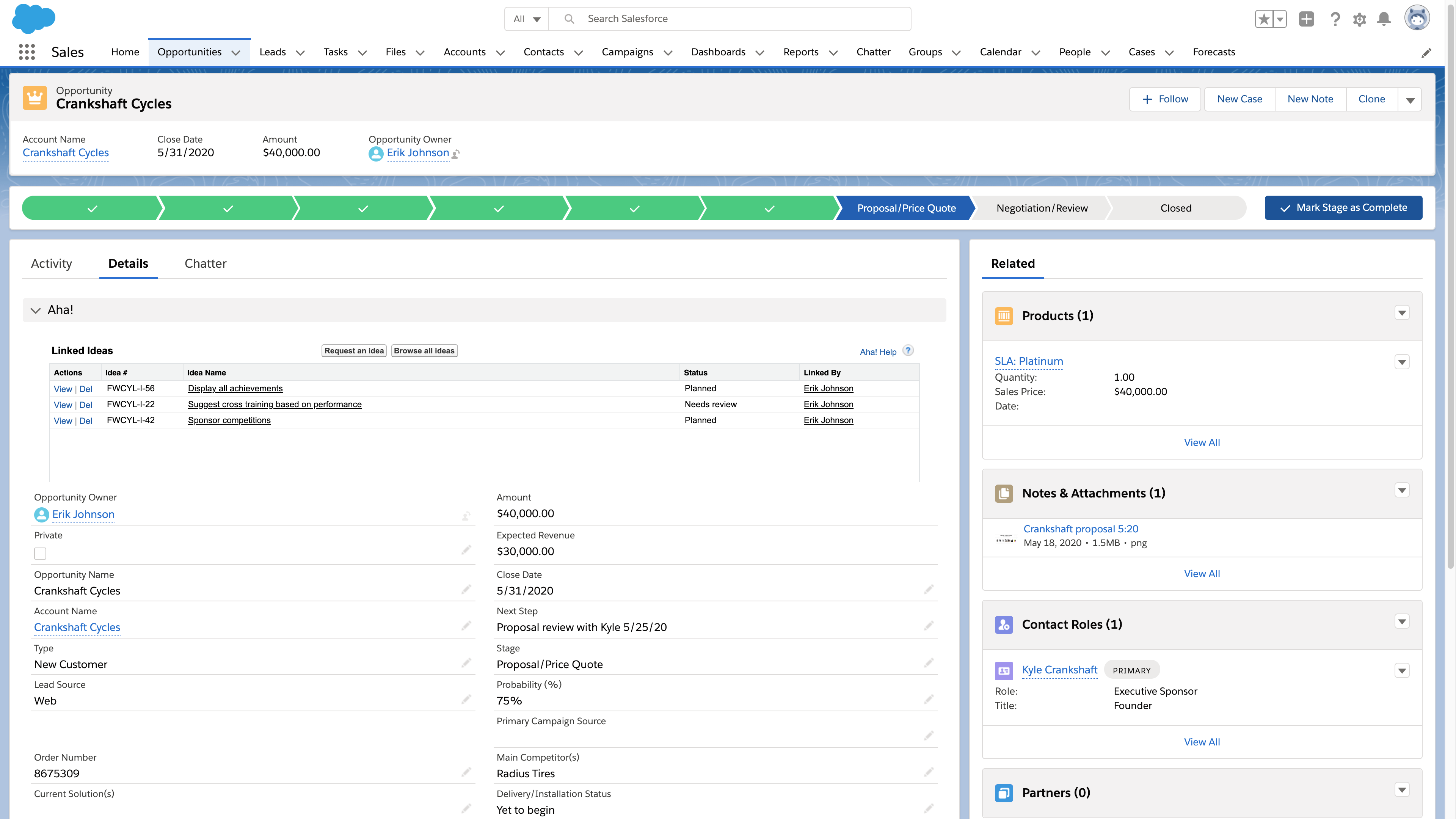 Salesforce Roadmap Tool Integration | Aha! software