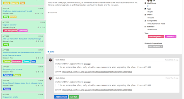 GitHub for Code and Aha! for Product Roadmaps | Aha! software