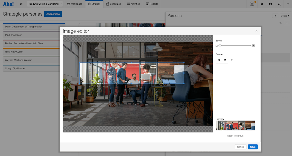 Just Launched! — Create More Visual Buyer and User Personas | Aha! software