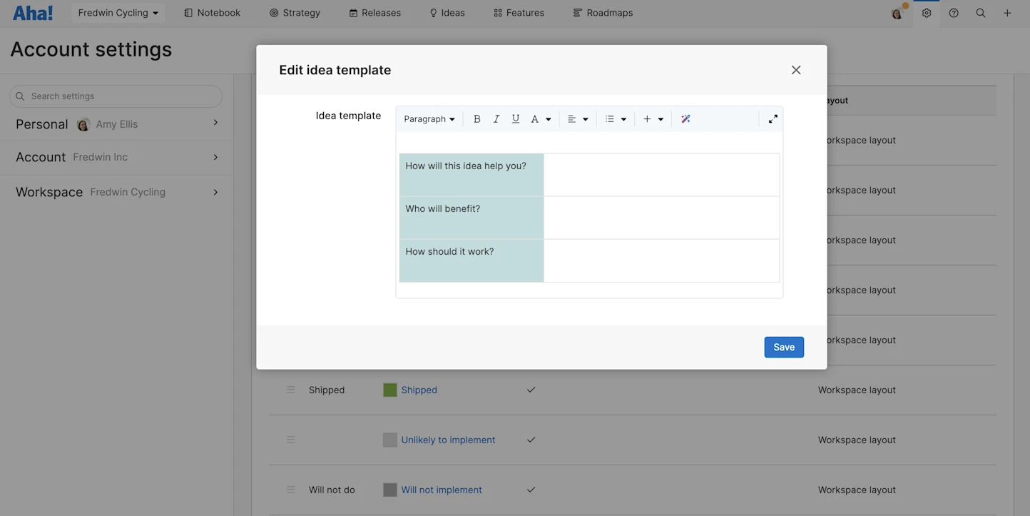 Standardize How Customers Submit Ideas