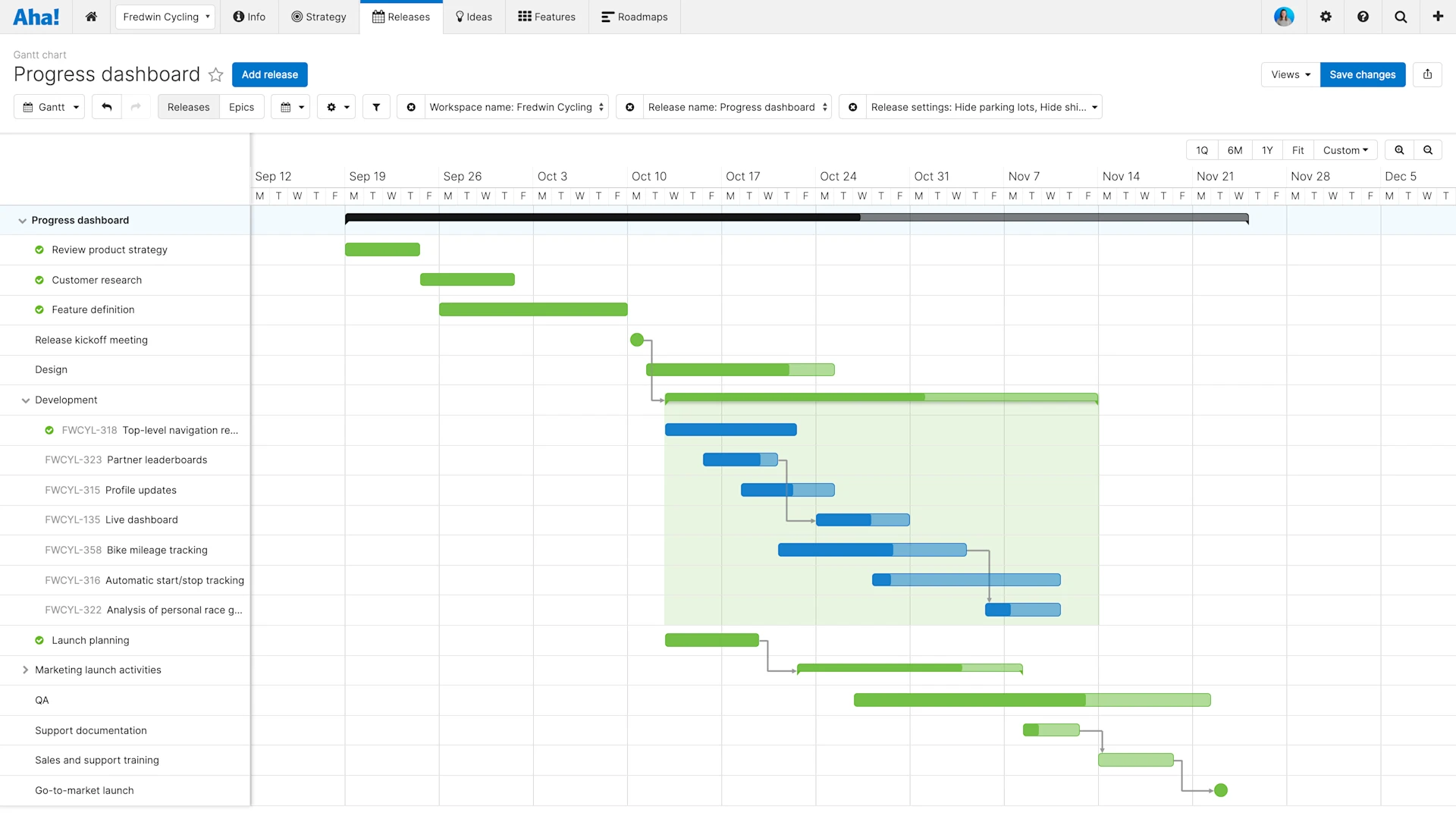 Pivotal Tracker Roadmap Tool Integration