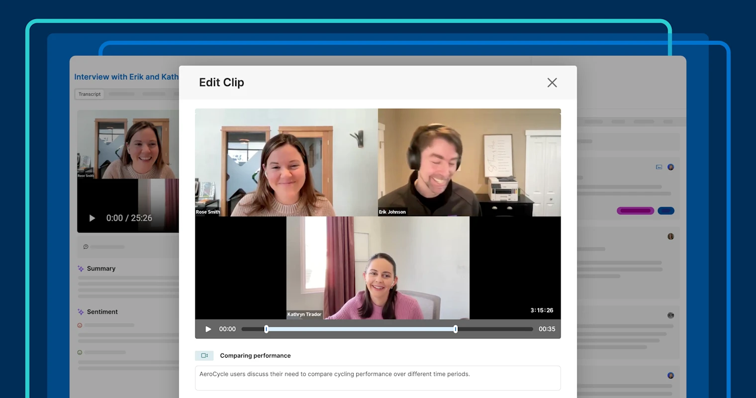 Spotlight Key Video Clips From Customer Interviews in Aha! Discovery