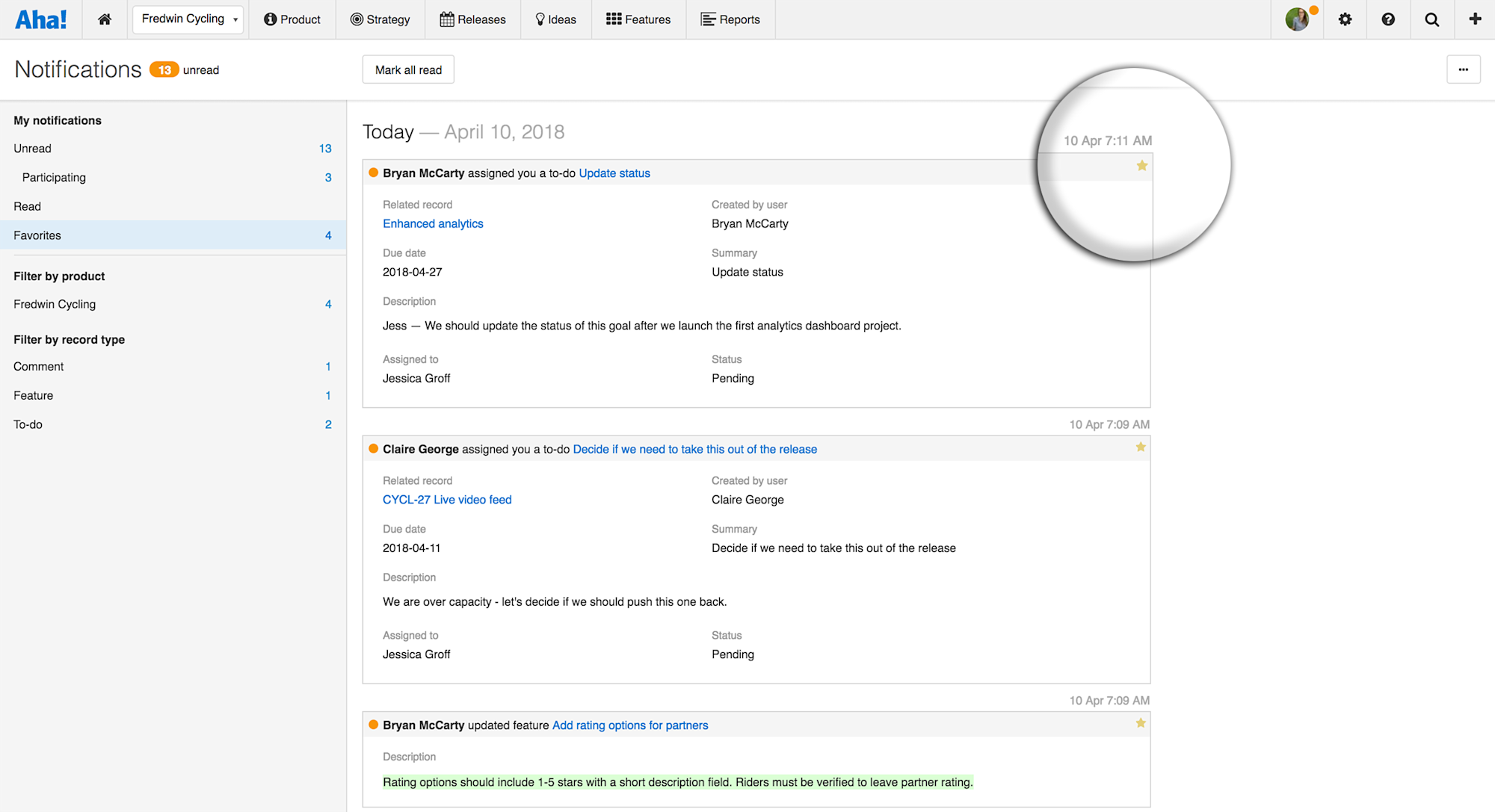 Just Launched! — New Web Notifications Alert You to Updates in Aha ...
