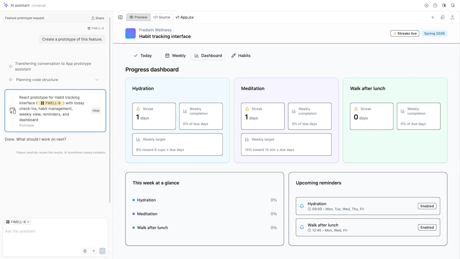 Feature prototype | Aha! AI prompt library