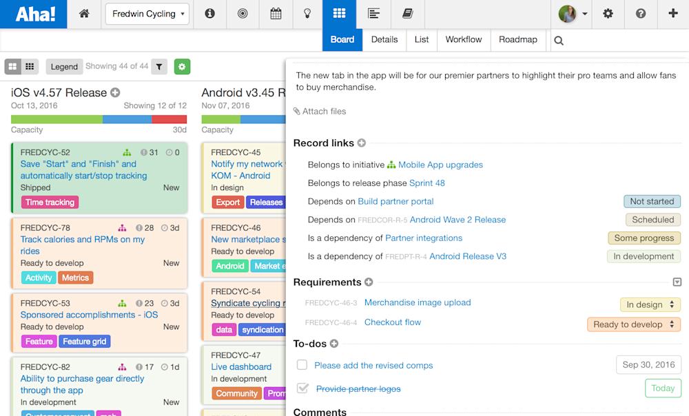 9 Important Aha! Features Launched Fall 2016 | Aha! software
