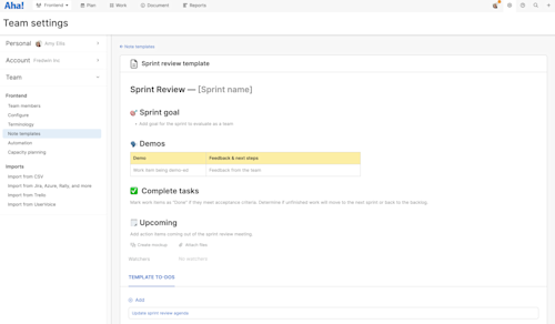 What is a Sprint Review? Template + Tips | Aha! software