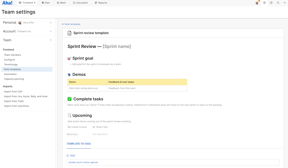 What is a Sprint Review? Template + Tips | Aha! software