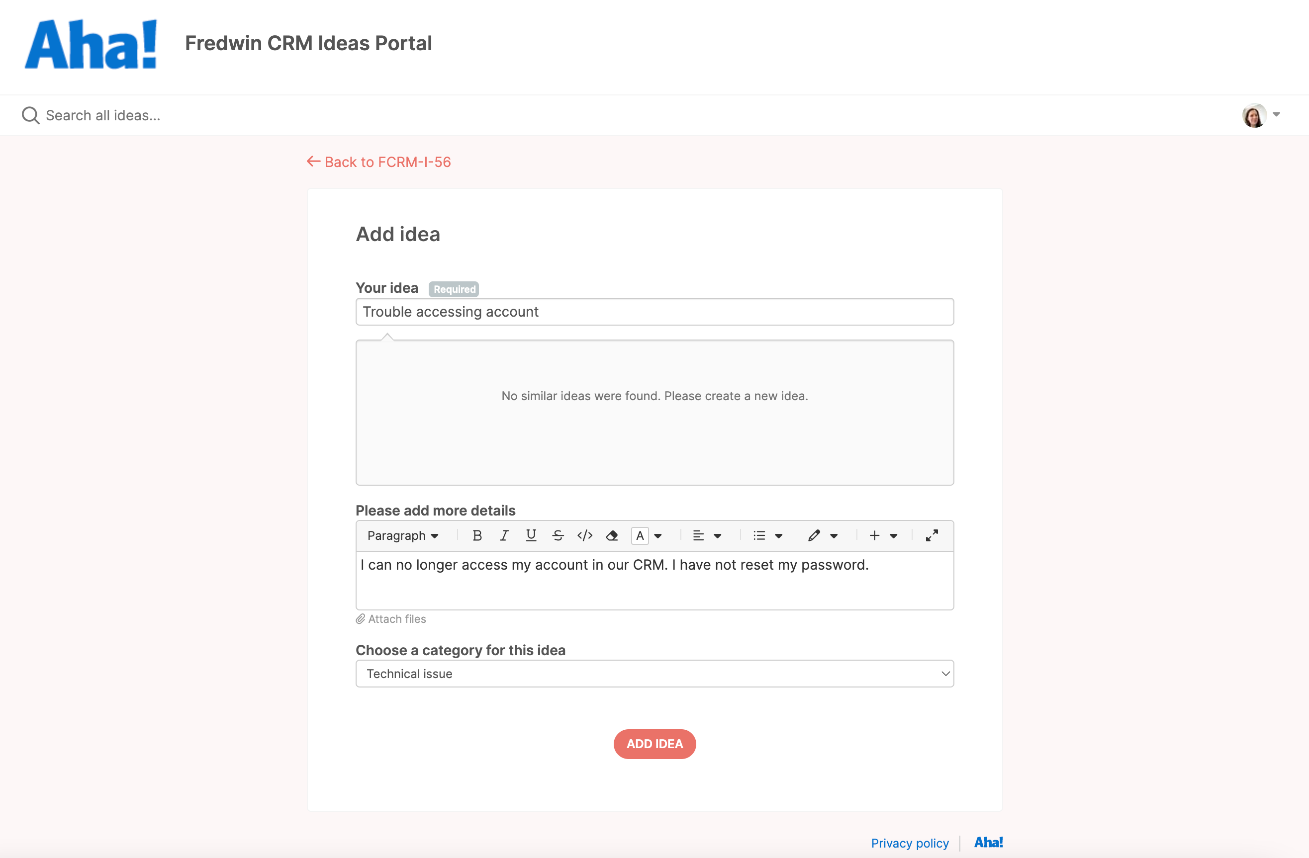 Bring Reported Issues From an Ideas Portal Into Aha! Develop | Aha! software