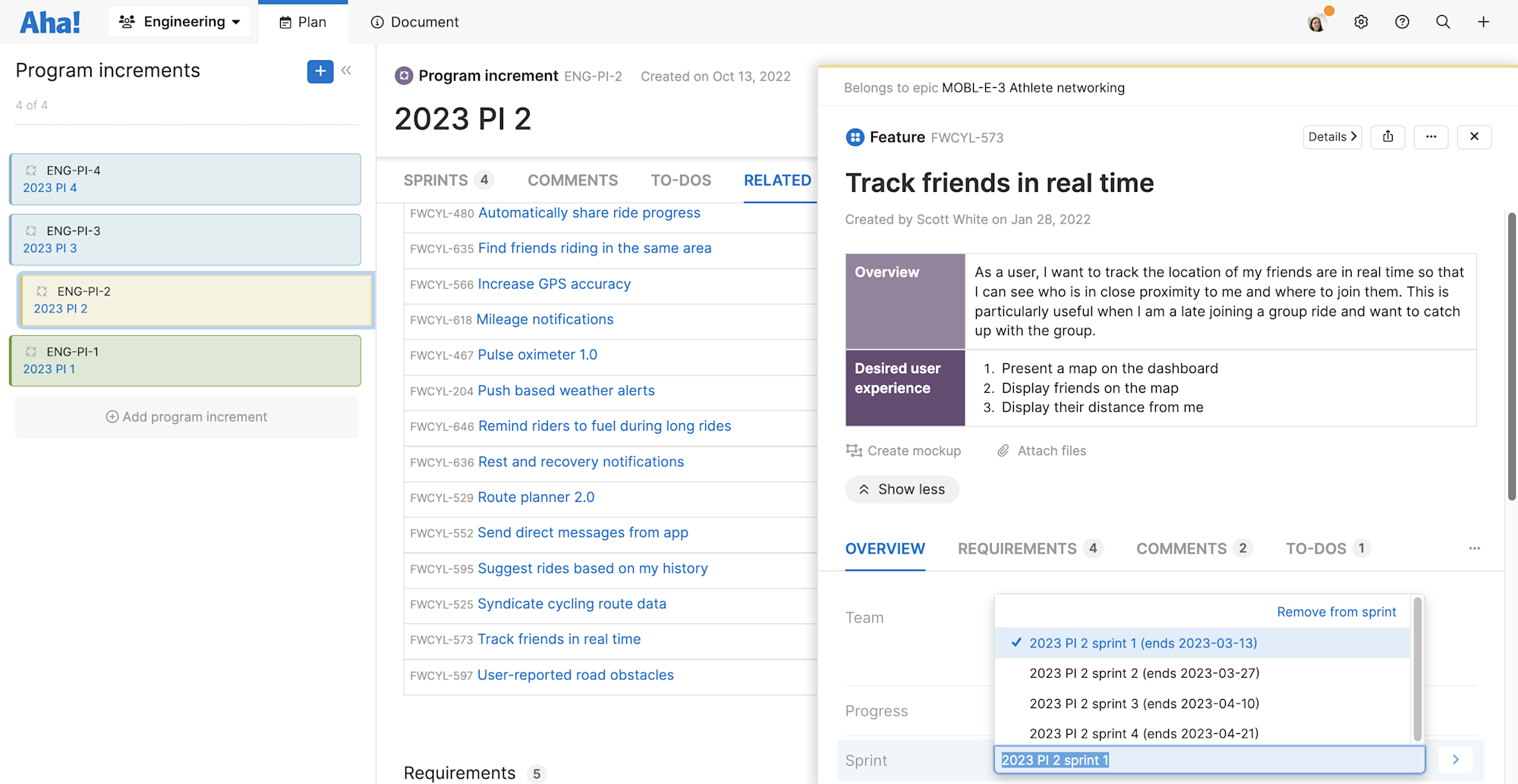 Introducing Program Increments for Companies Using SAFe® | Aha! software