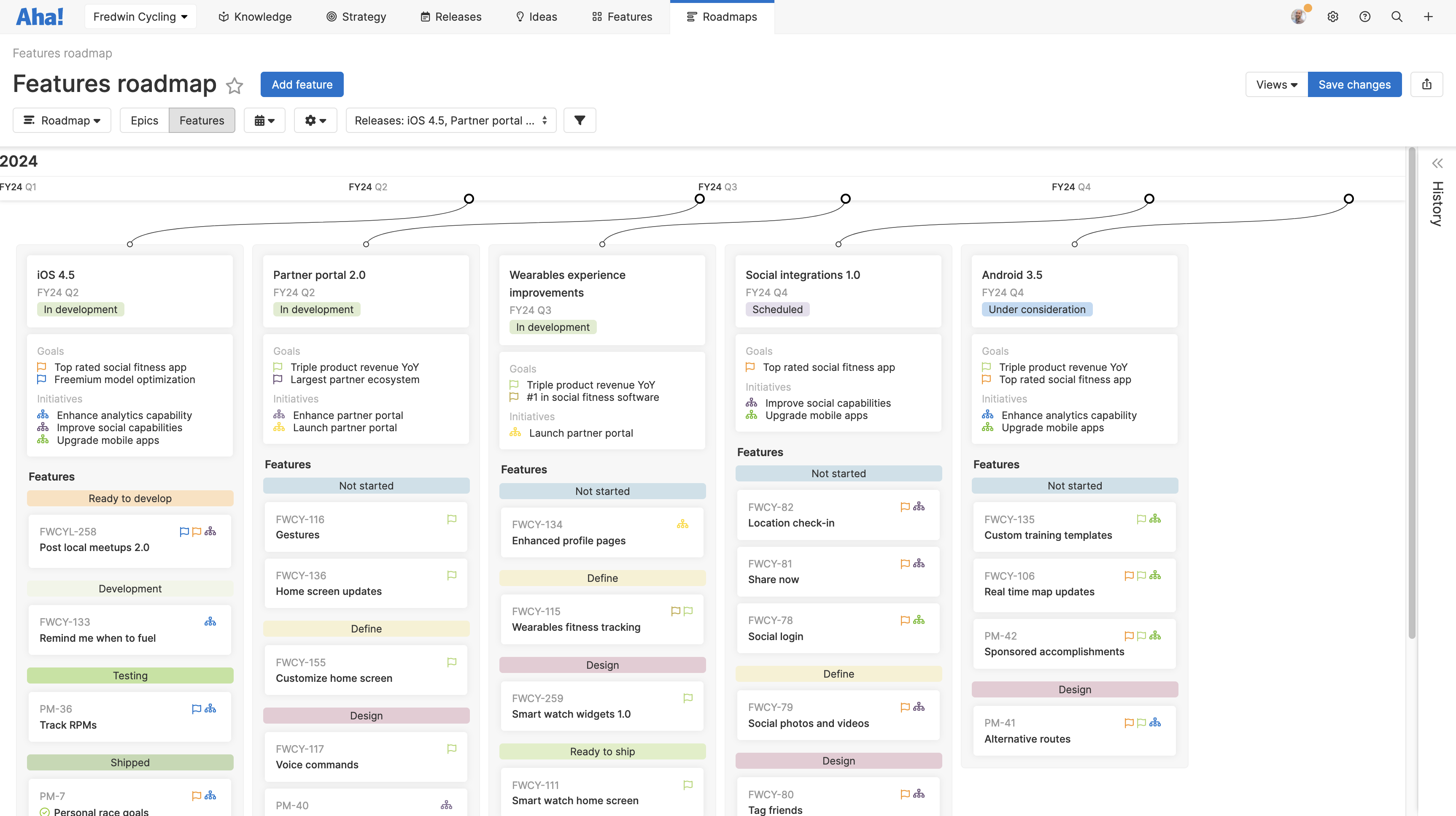 Aha! software use case — Build the roadmap