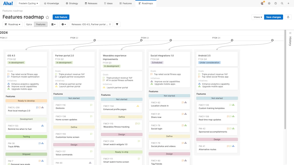 Aha! software use case — Build the roadmap
